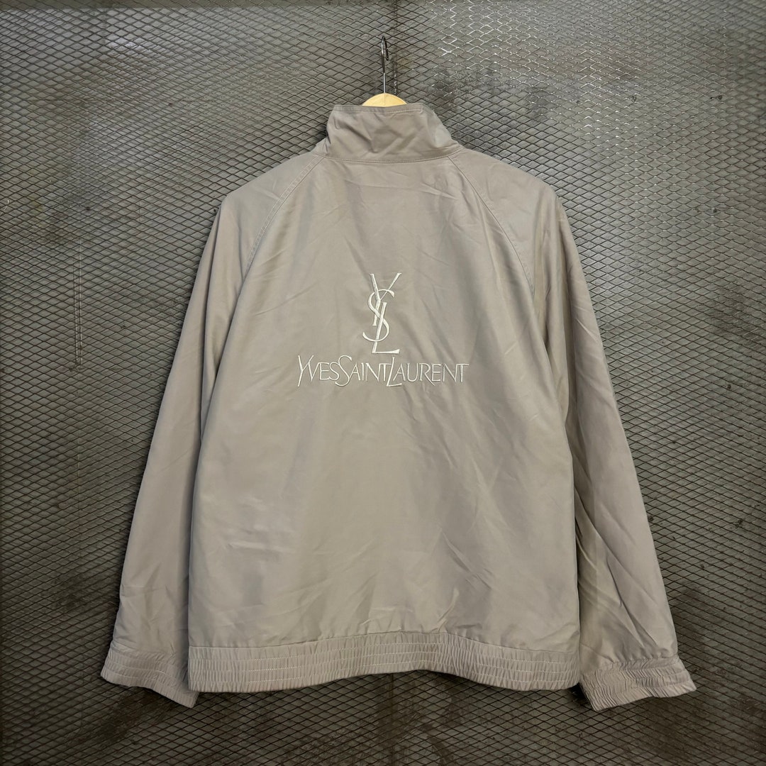 Vintage Ysl Big Logo Embroidery Jacket - Etsy