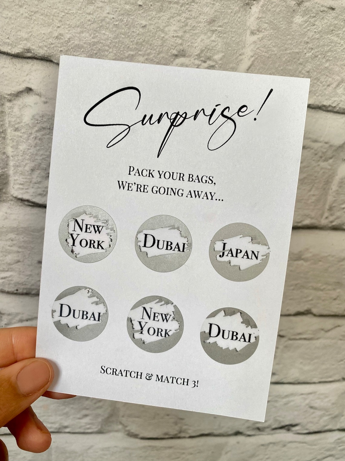 Surprise Scratch Card Gift Scratch Card Scratch to Reveal - Etsy UK