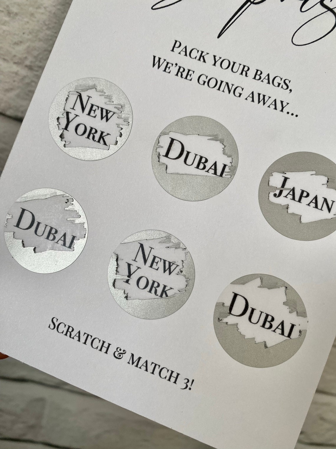 Surprise Scratch Card Gift Scratch Card Scratch to Reveal - Etsy UK