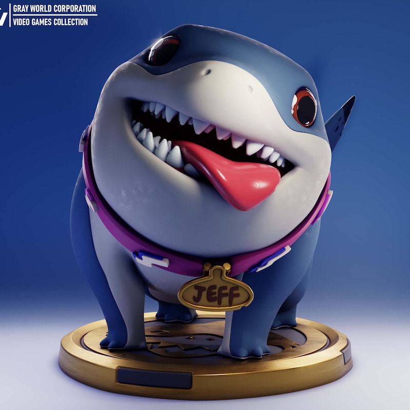 Jeff the Land Shark Figure - Etsy