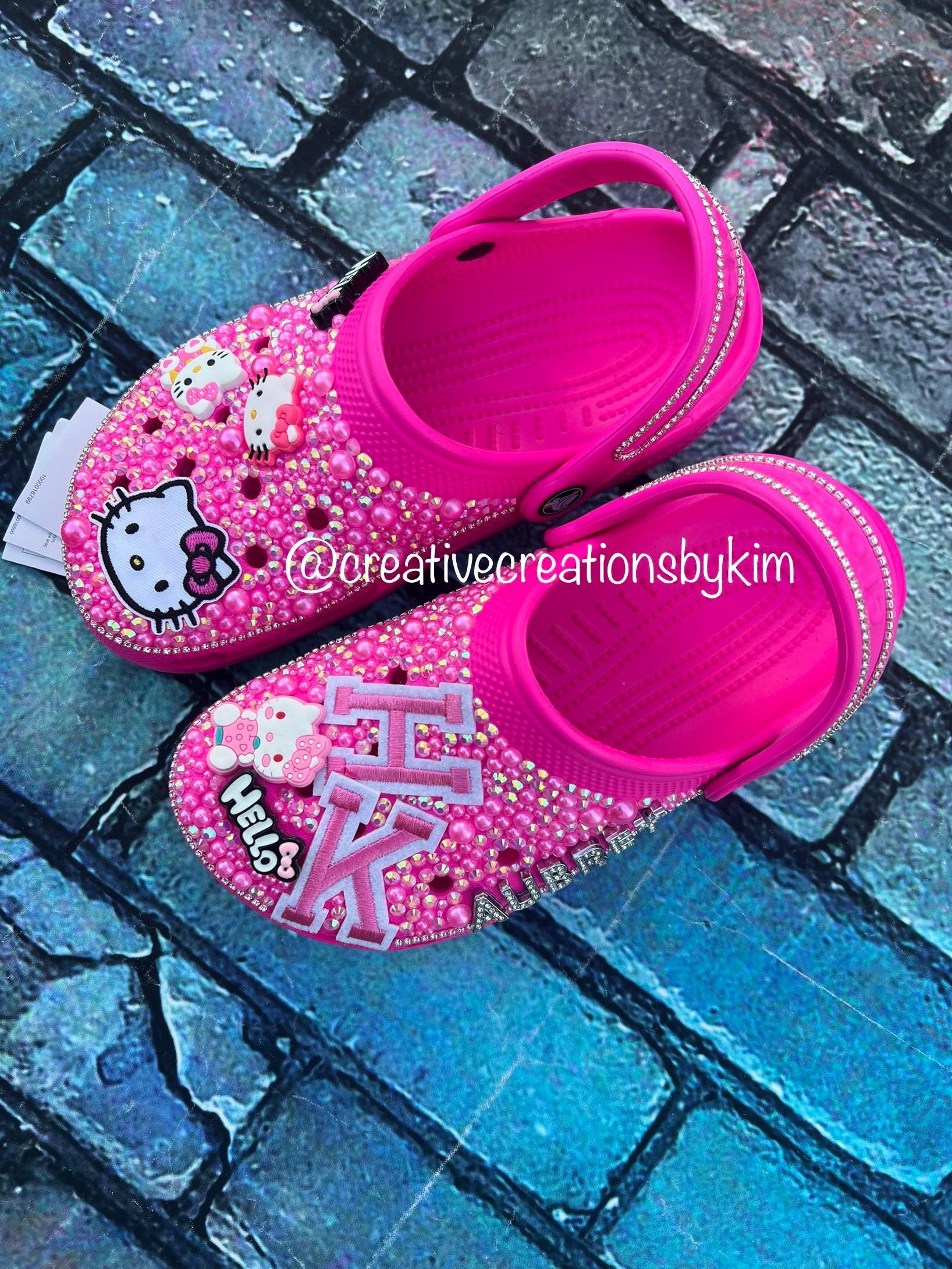 Minnie Mouse Hello Kitty Bluey Custom Crocs/ Kids' Crocs/ Girls Crocs ...