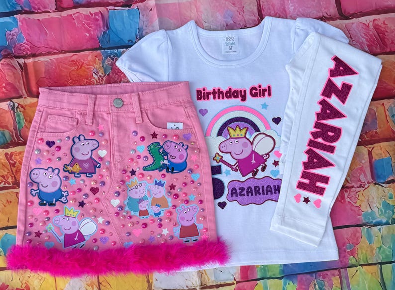Gracie's Corner Bluey Girl Skirt Set Birthday Outfit/ Little Girls ...