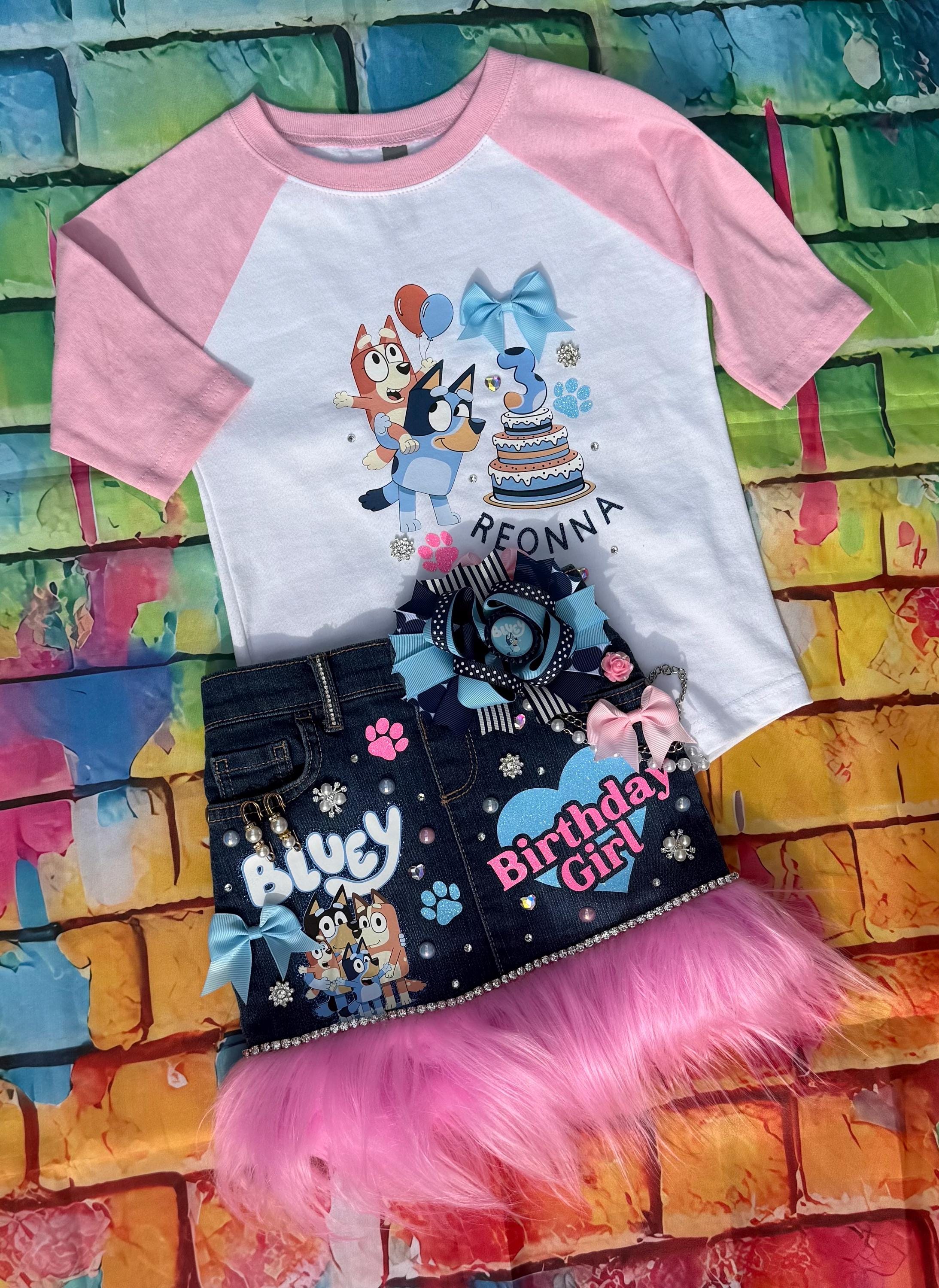 Gracie's Corner Bluey Girl Skirt Set Birthday Outfit/ Little Girls ...