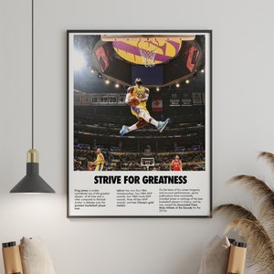 Retro Vintage Poster Series Lebron James Exclusively at Sneakergallery ...