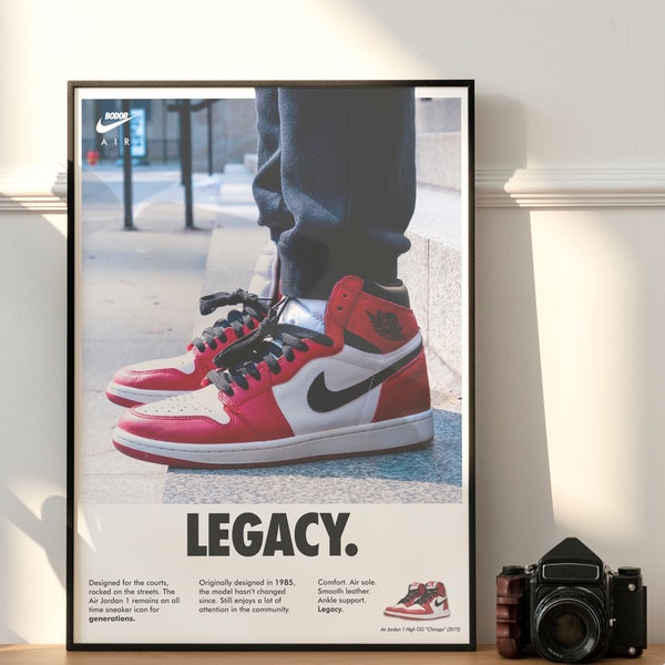Air Jordan 1 Retro Poster - Etsy