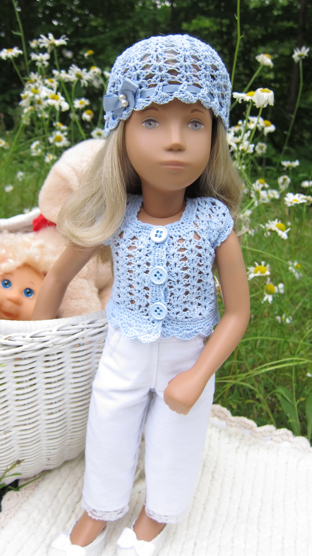 Crochet Jacket for Sasha Dolls. Handmade. by Angels Dream Galleries. - Etsy