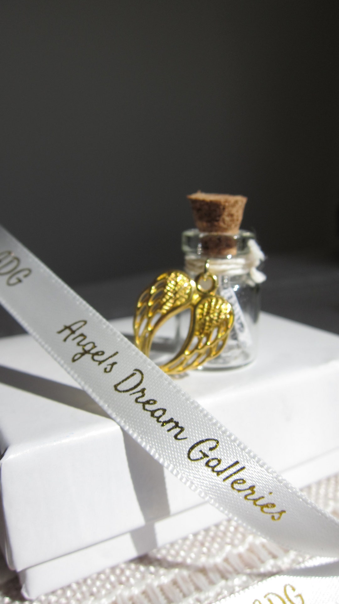 Angel Wings Suncatcher: Message in a Bottle Gift With Swarovski Crystal ...