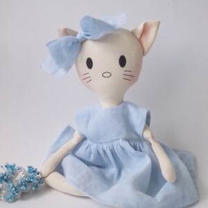 PDF Sewing Pattern and Tutorial for Cat Doll and Dress (36 Cm-14 Inches ...