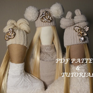 PDF Sewing Pattern and Tutorial Winter Hat for Tilda and Odiva Doll ...