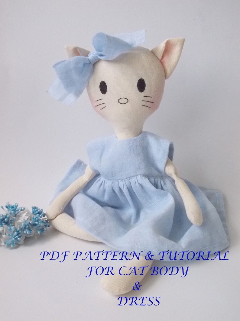 PDF Sewing Pattern and Tutorial for Cat Doll and Dress 36 - Etsy Canada