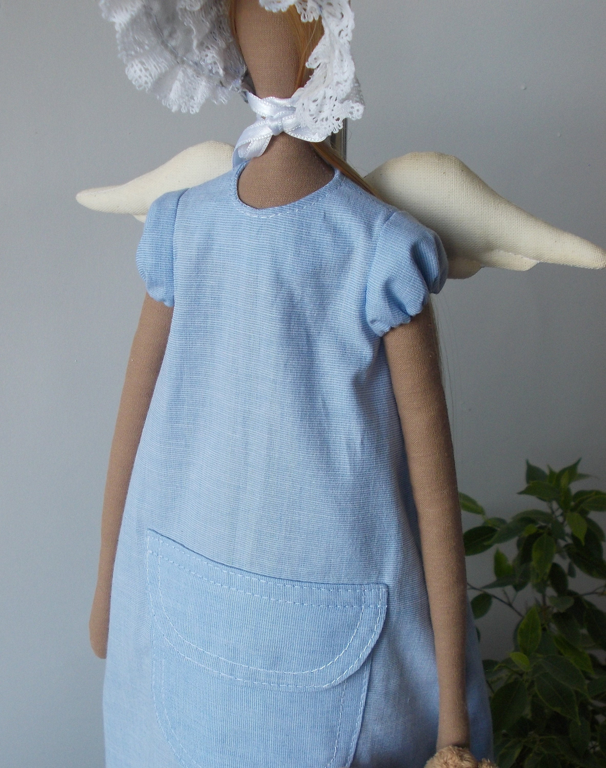 PDF Blue Dress Wings and Bear Pattern and Tutorial for Tilda - Etsy UK