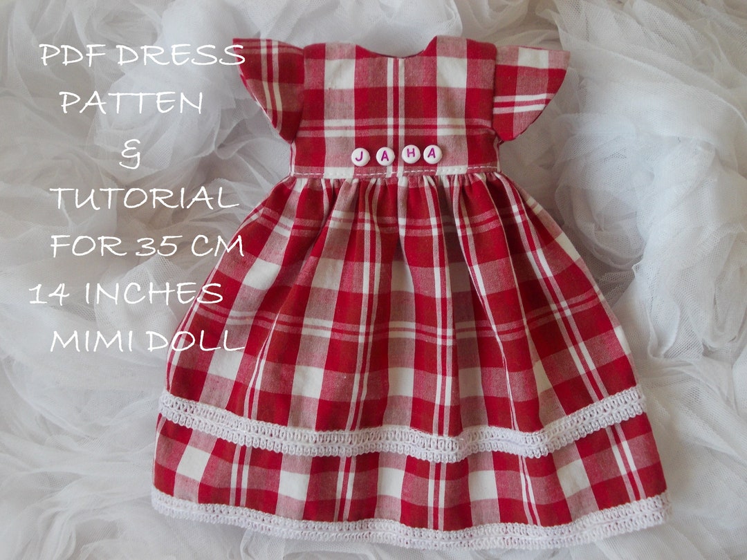 PDF Dress Sewing Pattern and Tutorial for Mimi Doll (doll Height 35 Cm ...