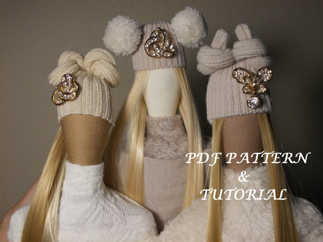 PDF Sewing Pattern and Tutorial Winter Hat for Tilda and Odiva Doll ...