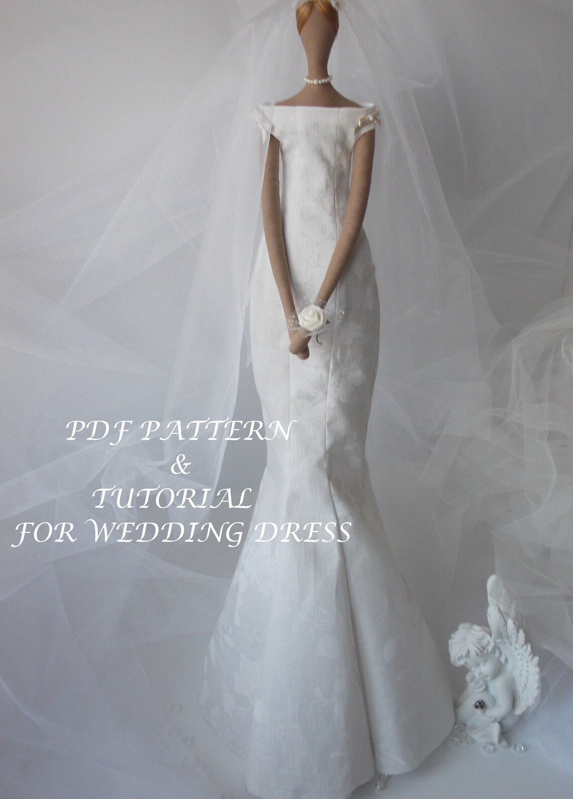 PDF Sewing Pattern for Wedding Dress and Tutorial for Tilda | Etsy