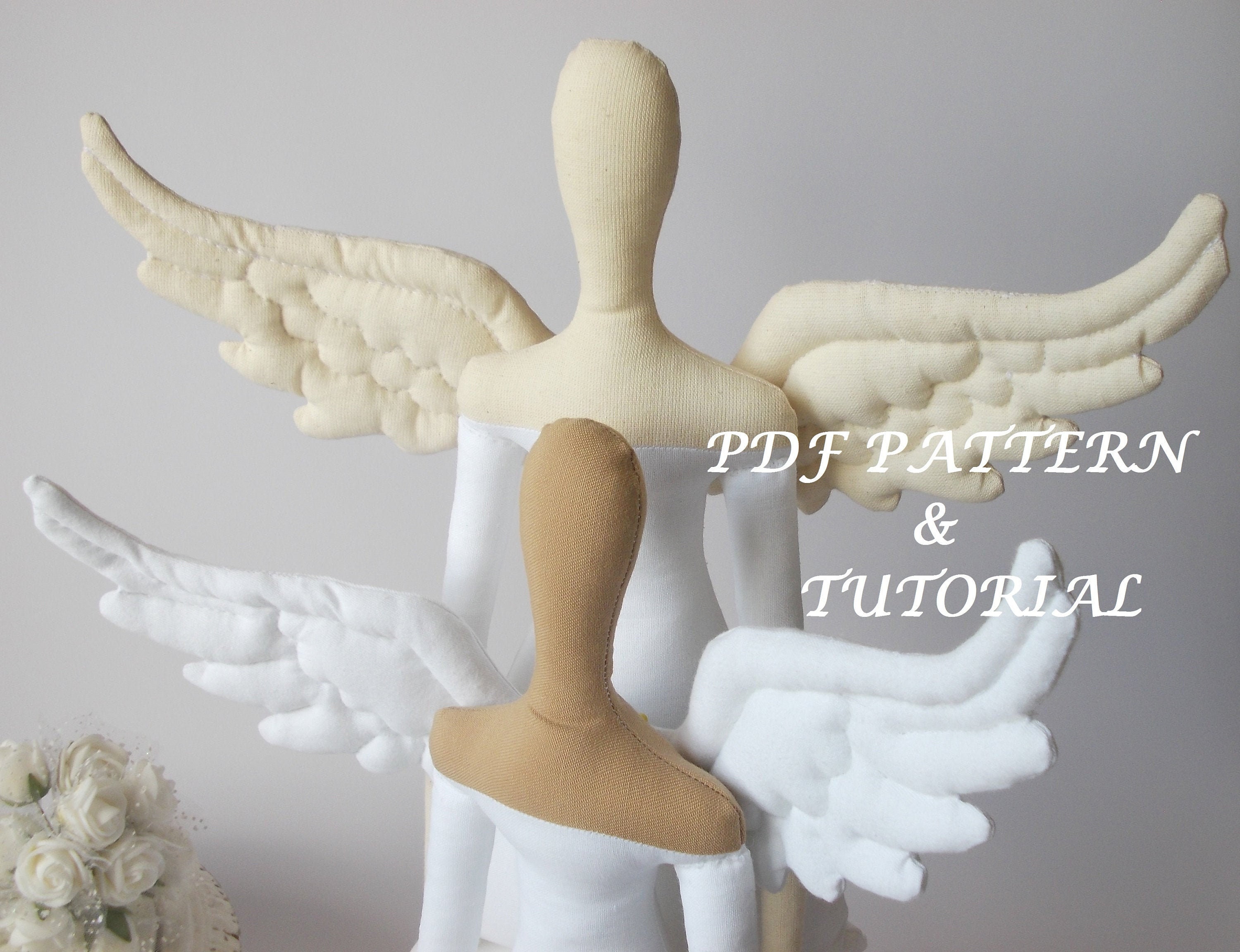 PDF Sewing Pattern and Tutorial for Tilda Doll Angel Wings | Etsy
