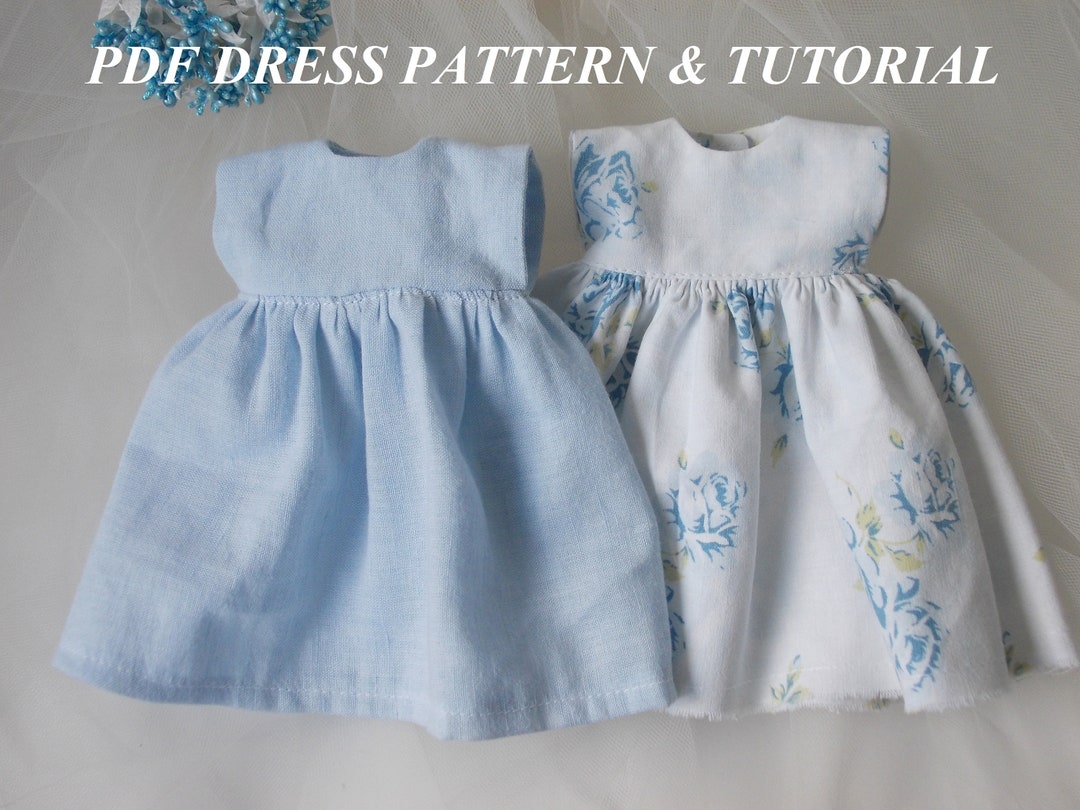 PDF Sewing Pattern and Tutorial for Doll Dress doll Height 37 - Etsy