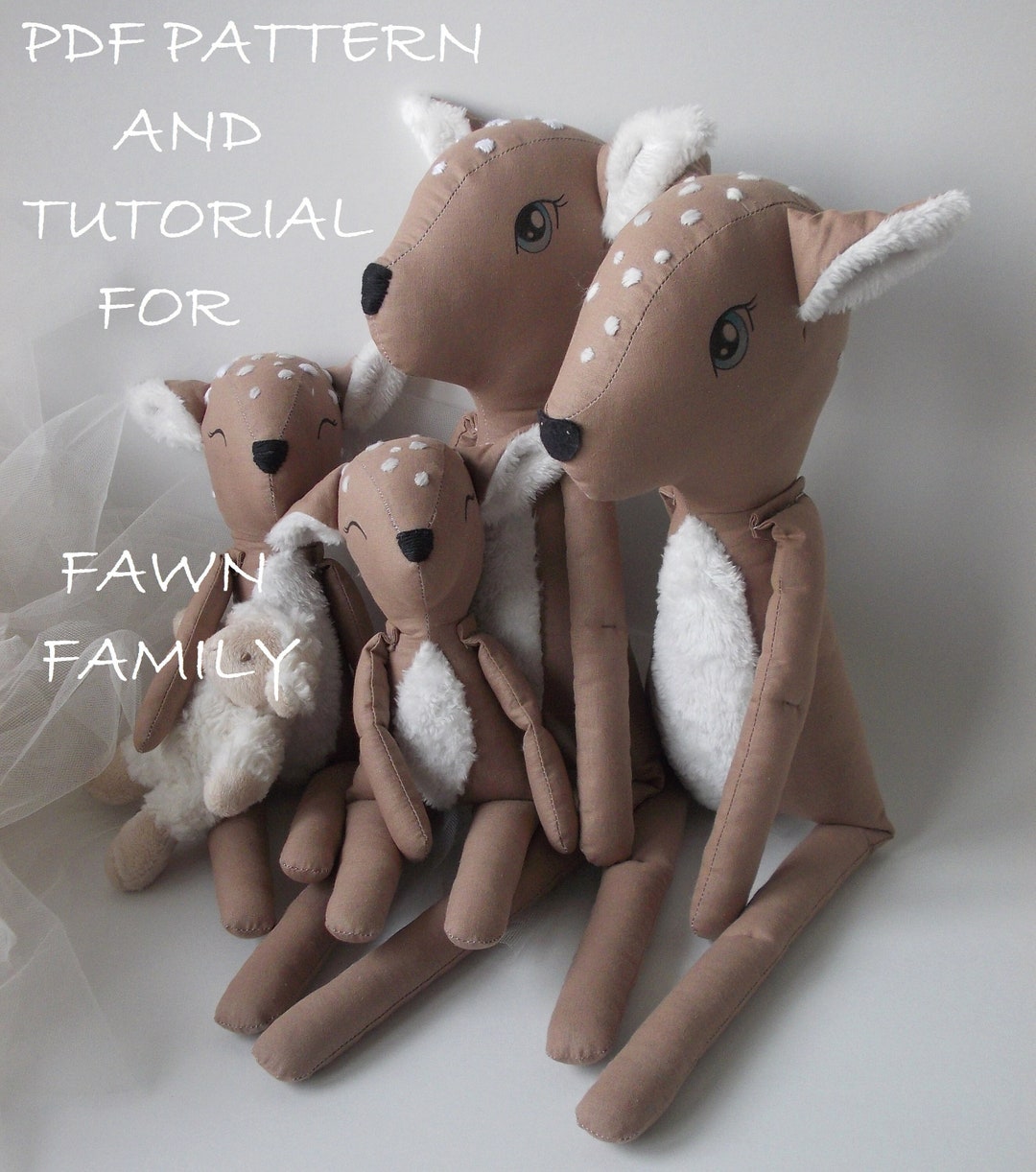 PDF Fawn Family Sewing Pattern and Tutorial in Three Sizes 19.550 ...