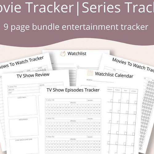 TV Series Tracker Printable Inserts A5 TV Show Checklist | Etsy