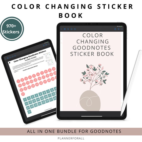 Goodnotes Color Changing Sticker Book Color Changing - Etsy