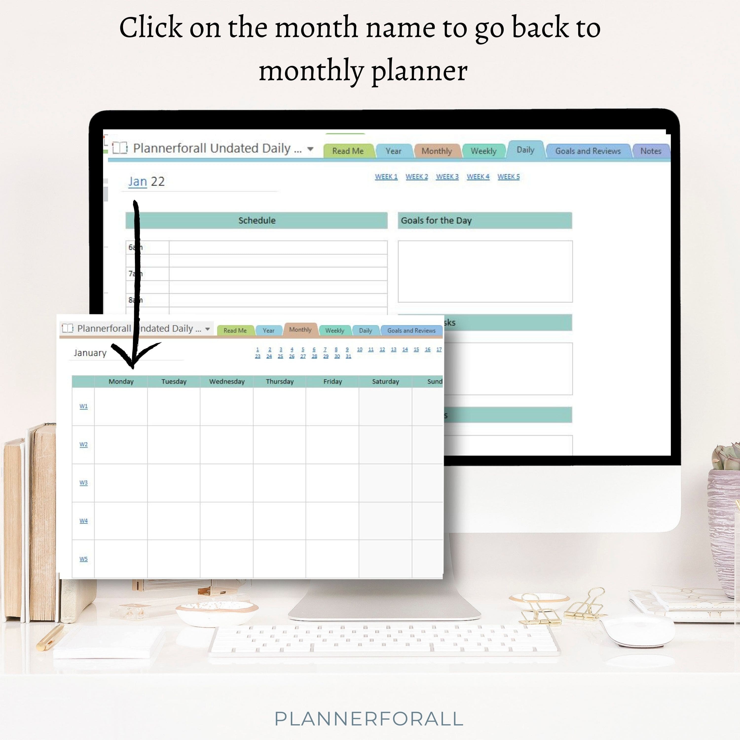 Hyperlinked Onenote Daily Planner for Professionals, 365 Days Onenote ...