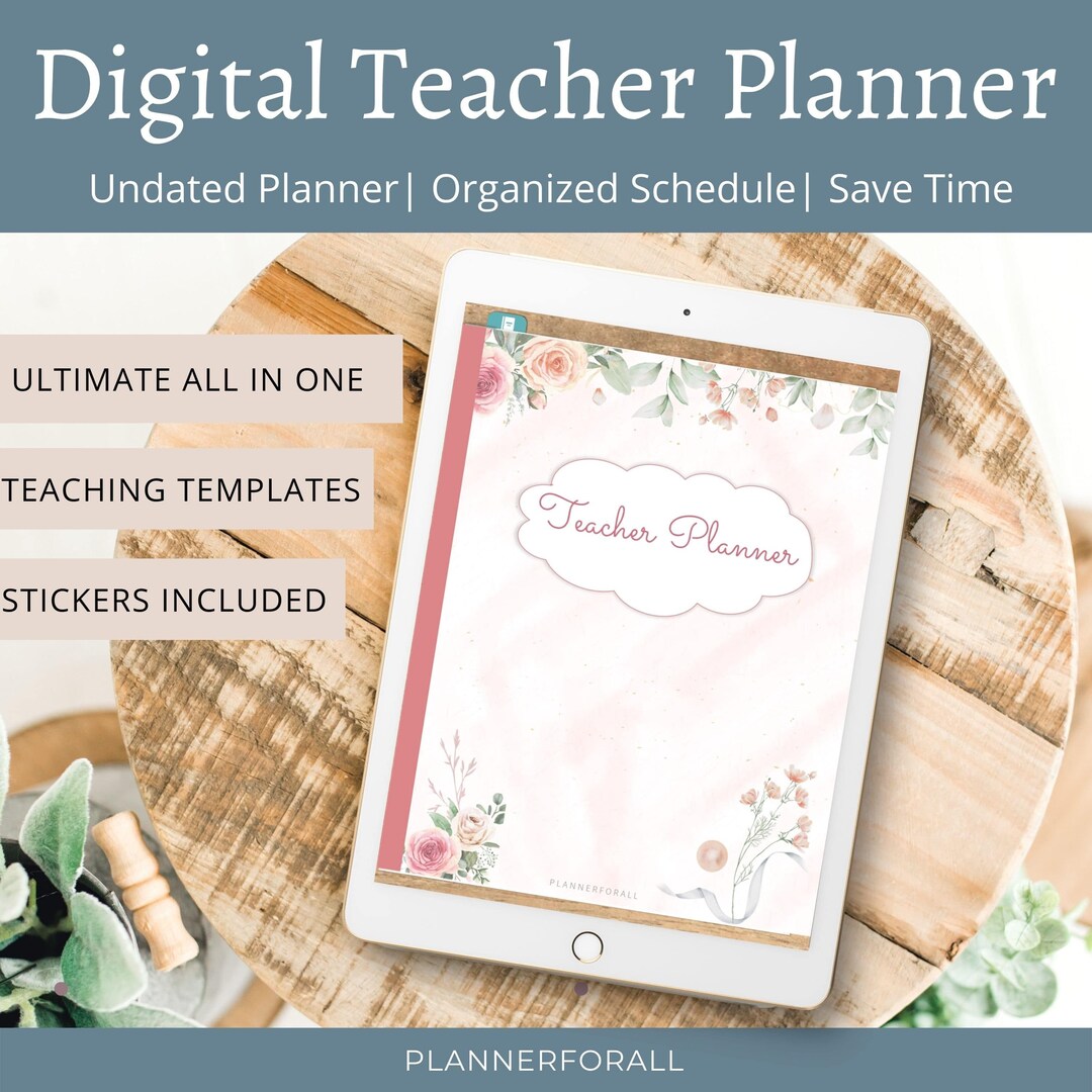 Undated Digital Teacher Planner for Goodnotes, Digital Teacher Planner ...