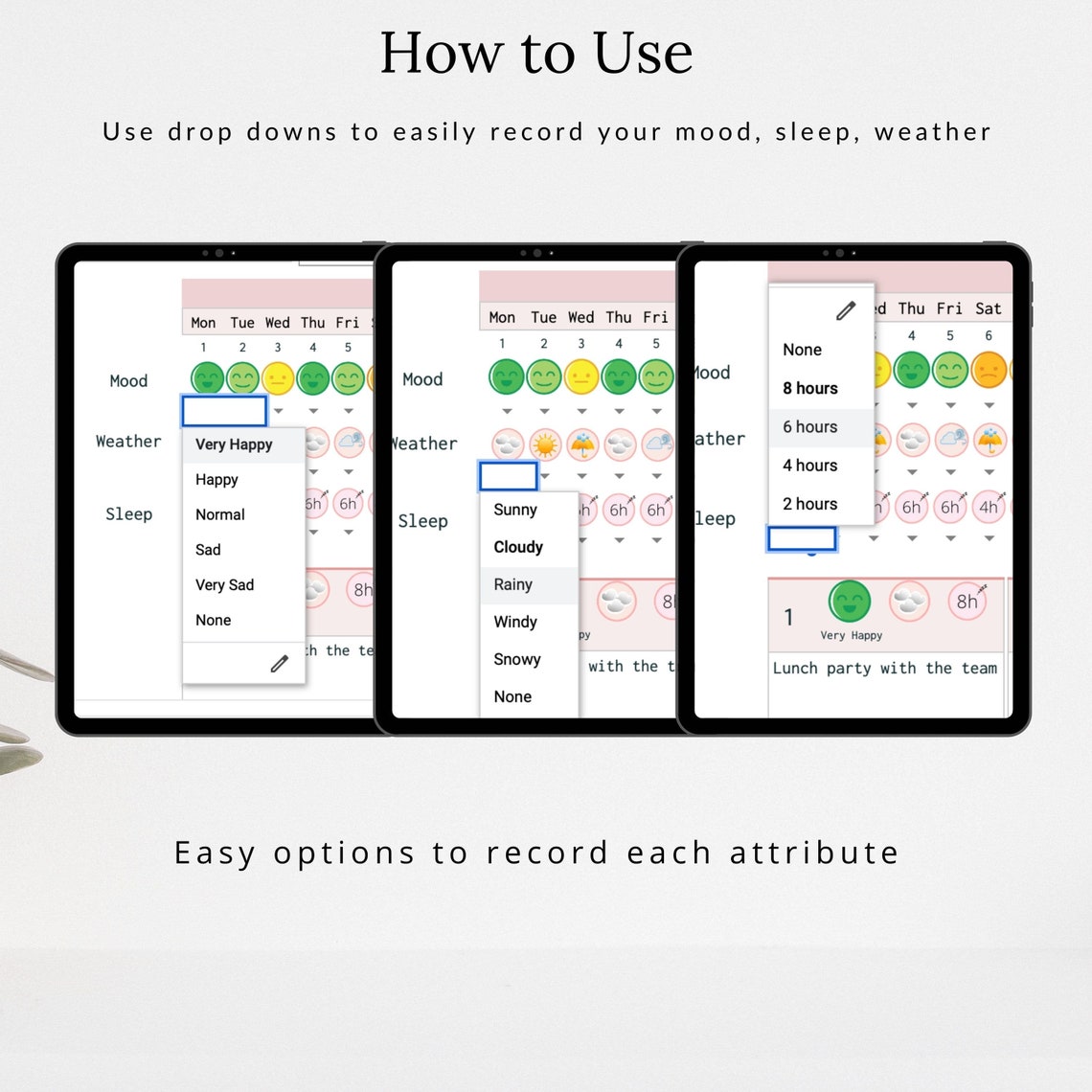 Digital Mood Tracker Spreadsheet,daily Mood Tracker, Google Sheets ...