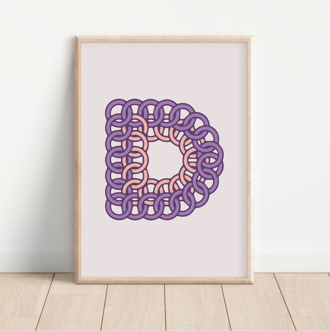 A4 D Lettering Digital Poster - Etsy