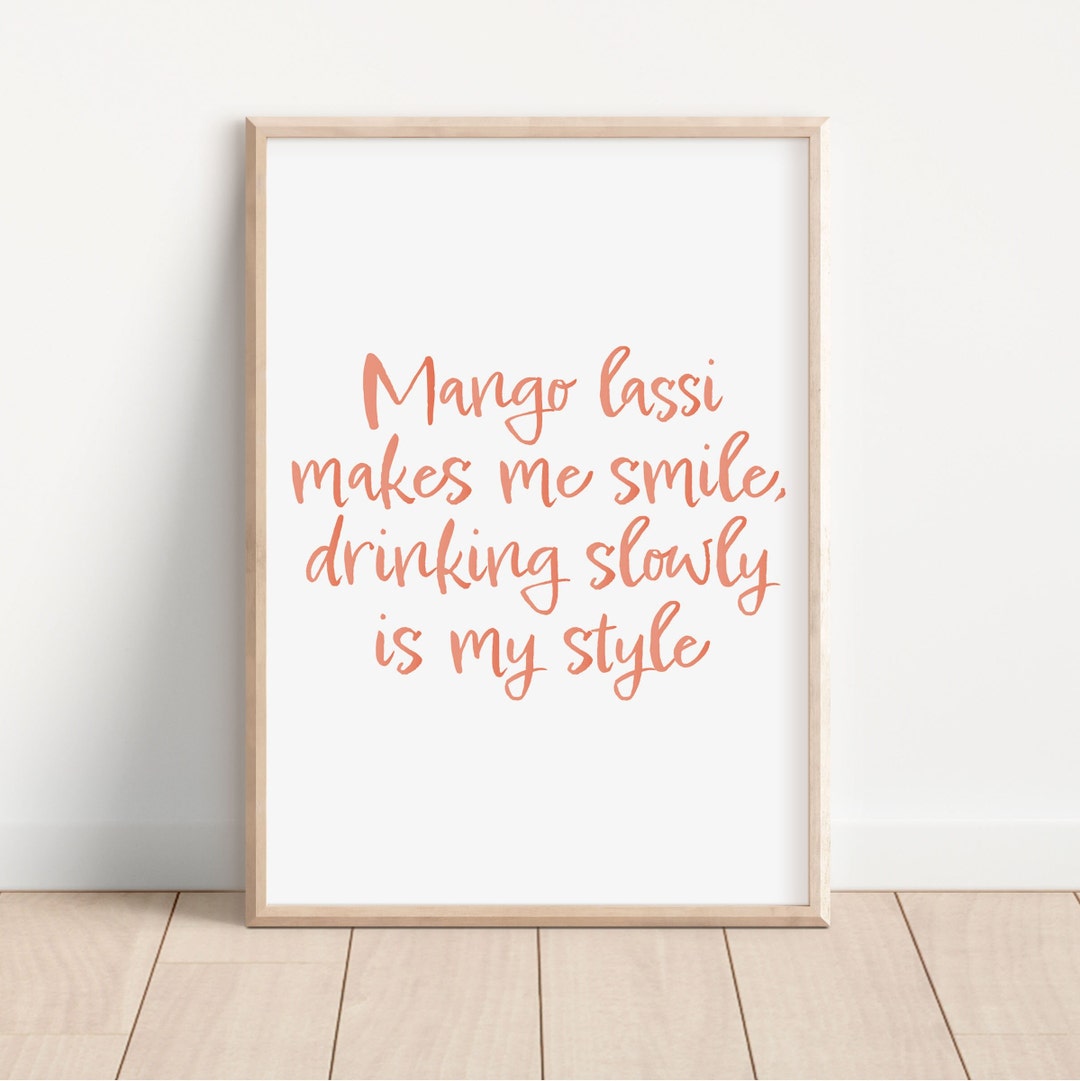 Mango Lassi Indian Food A4 Digital Download Poster - Etsy