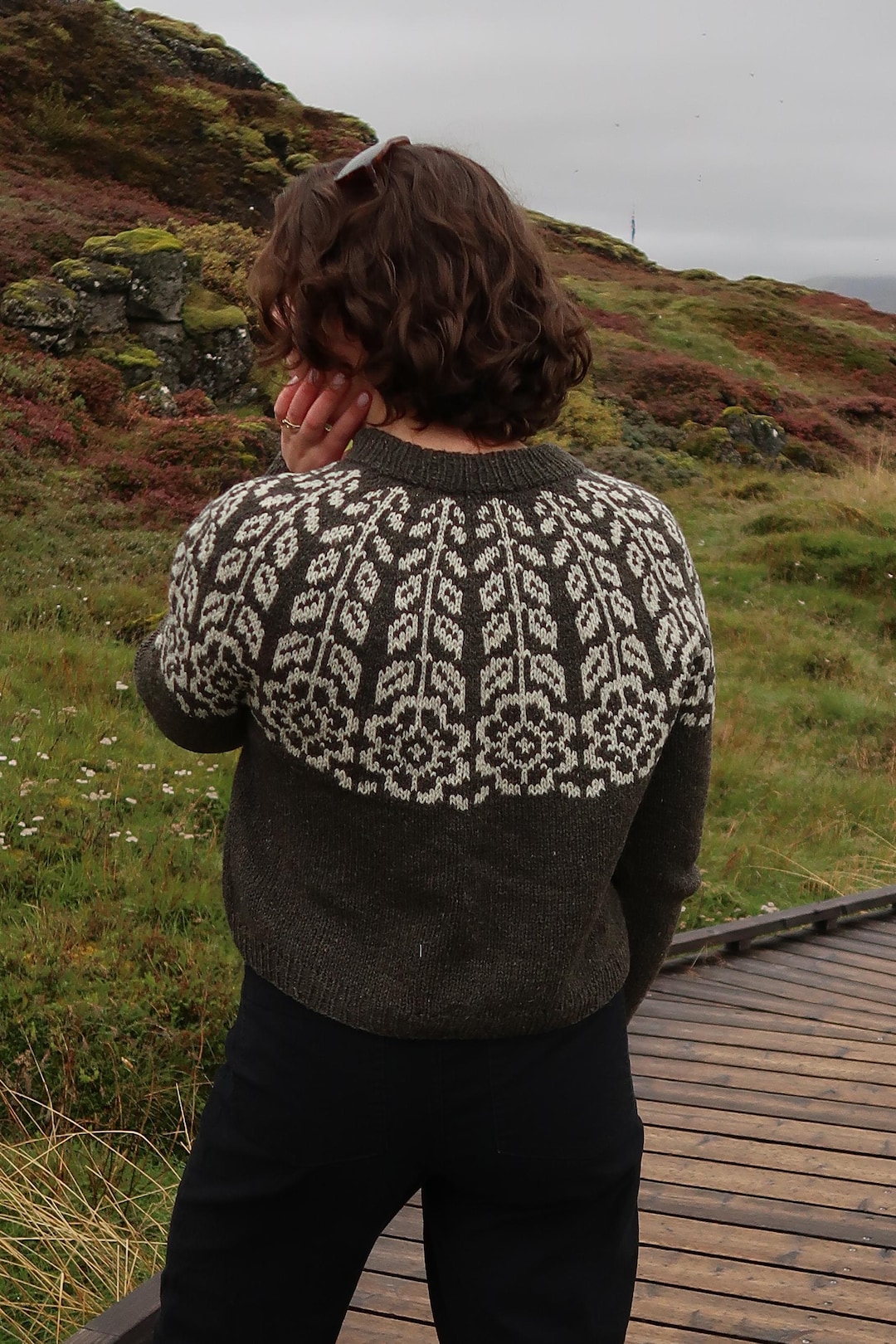 Winter Flower Sweater - DIGITAL KNITTING PATTERN - Etsy