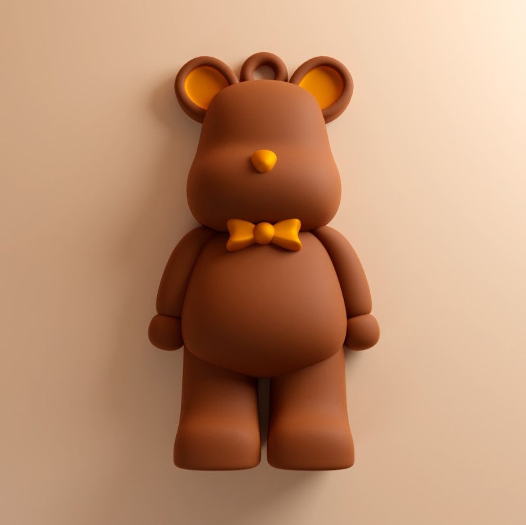 Keychain Bear 3D Printed STL File Printing Model digital - Etsy