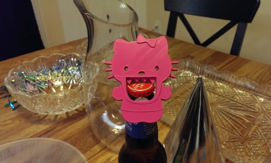 Cute Cat Kitty 3D Printed Can Bottle Opener for Girls STL File - Etsy
