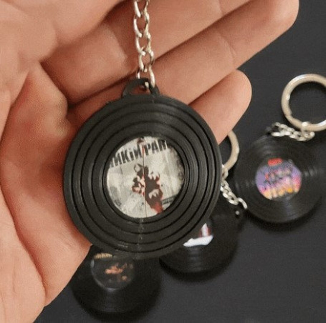 Custom DIY Record Vinyl Vintage mini disco colgante de música Llavero ...