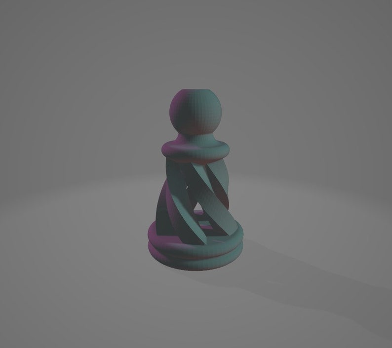 3D Chess Set SPIRAL Game Pieces 3D Printed File STL Template Model Gift ...