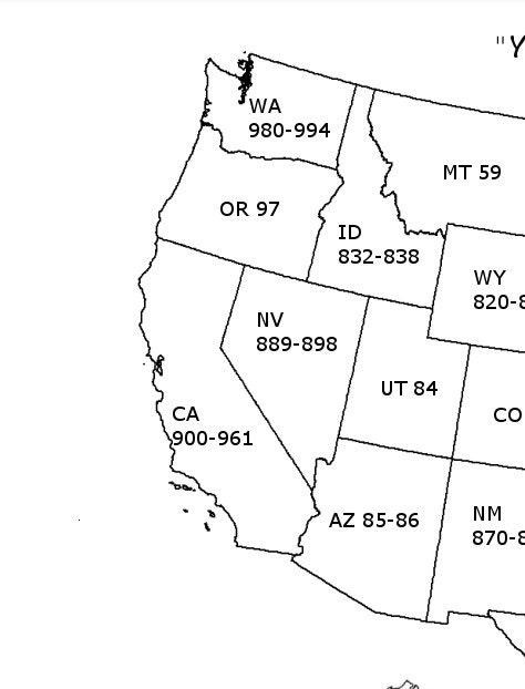 Postcode Map USA, Digital Print, Map Print, Custom Map, Art Prints ...