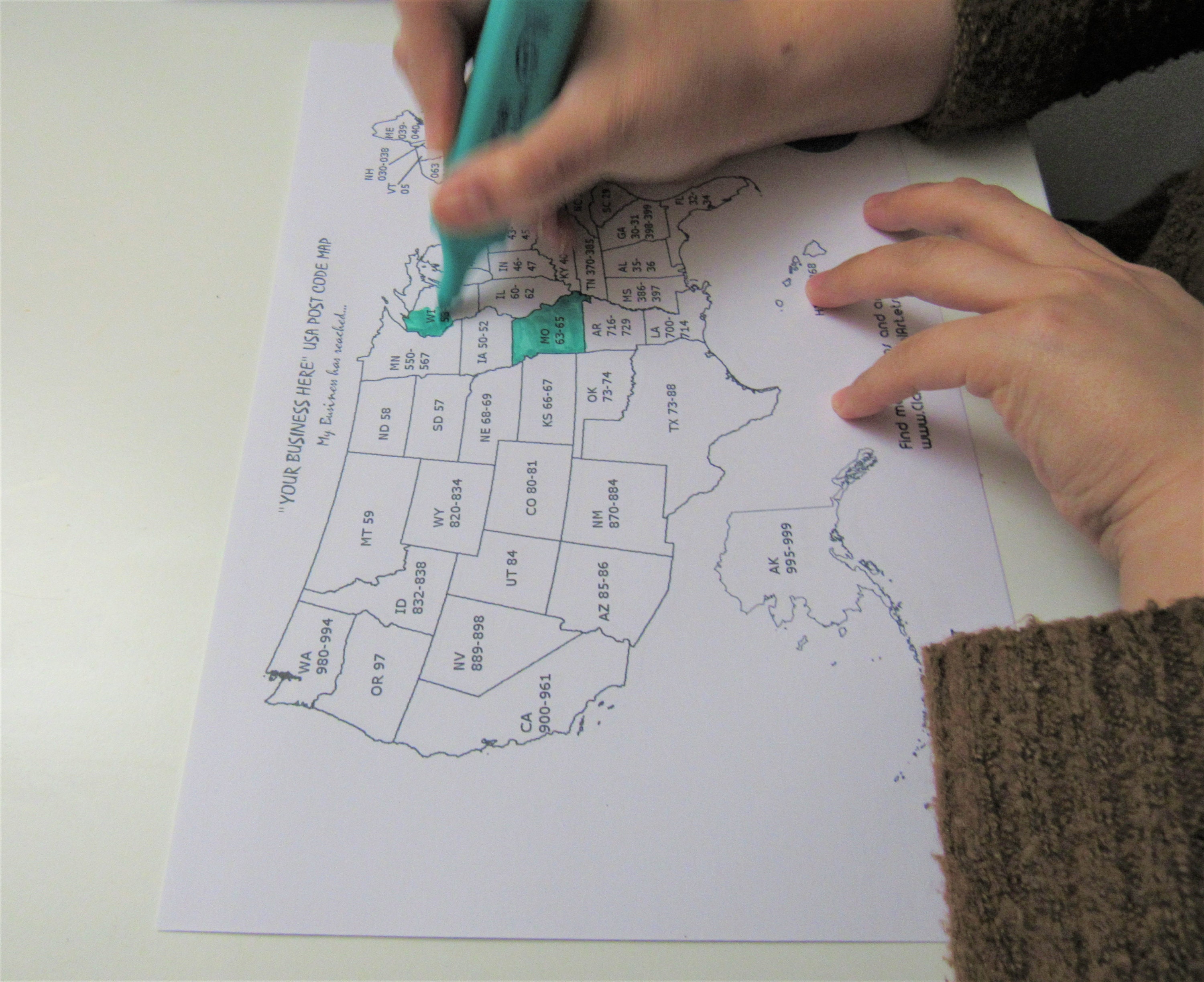 Postcode Map USA, Digital Print, Map Print, Custom Map, Art Prints ...