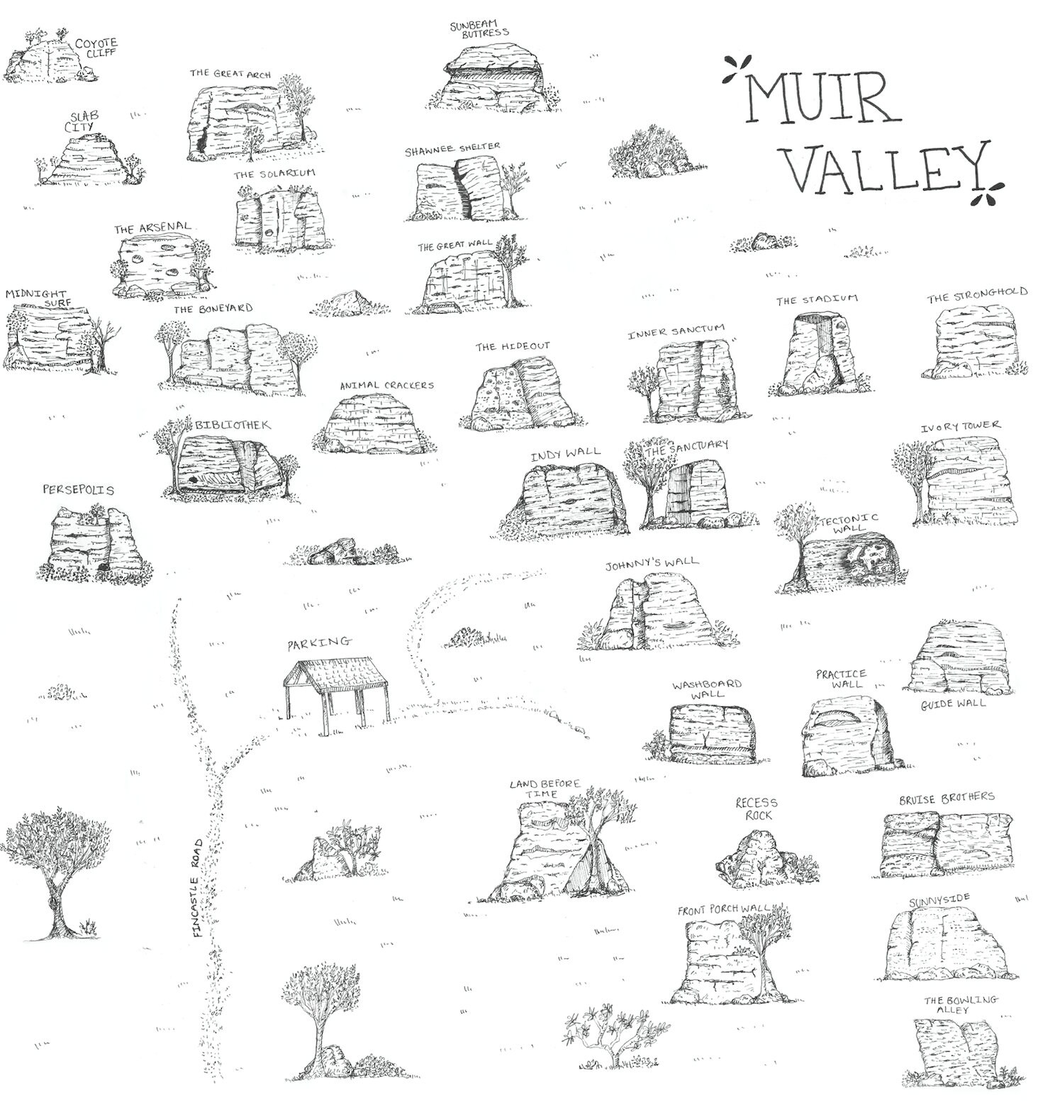 Muir Valley Red River Gorge 12X12 Climbing Poster - Etsy