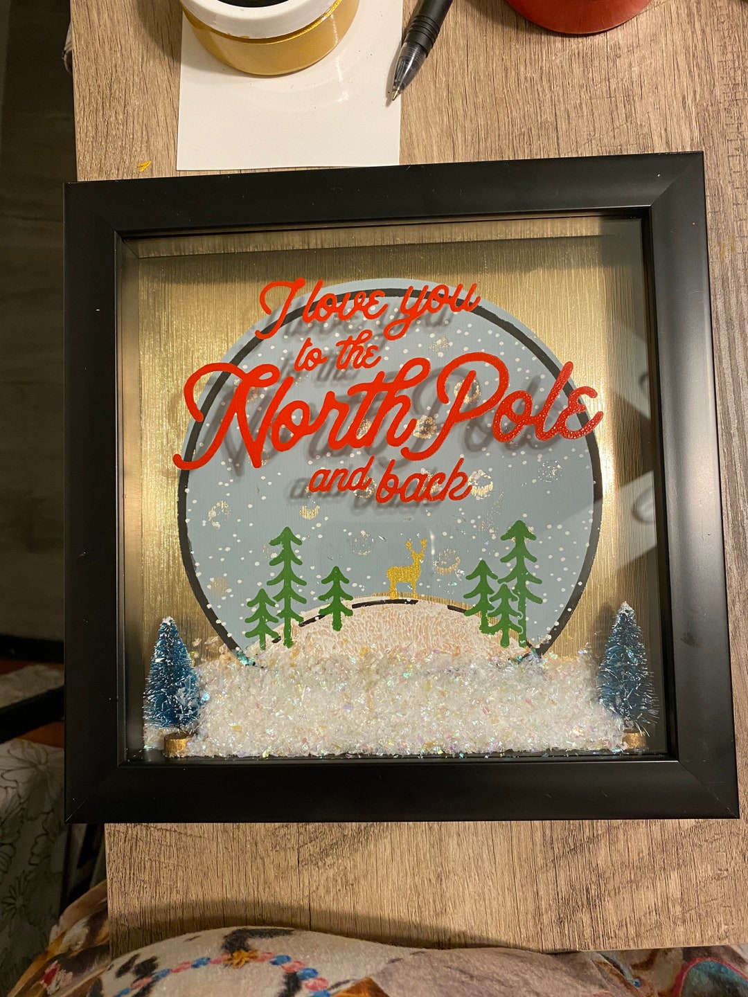 North Pole Shadow Box - Etsy