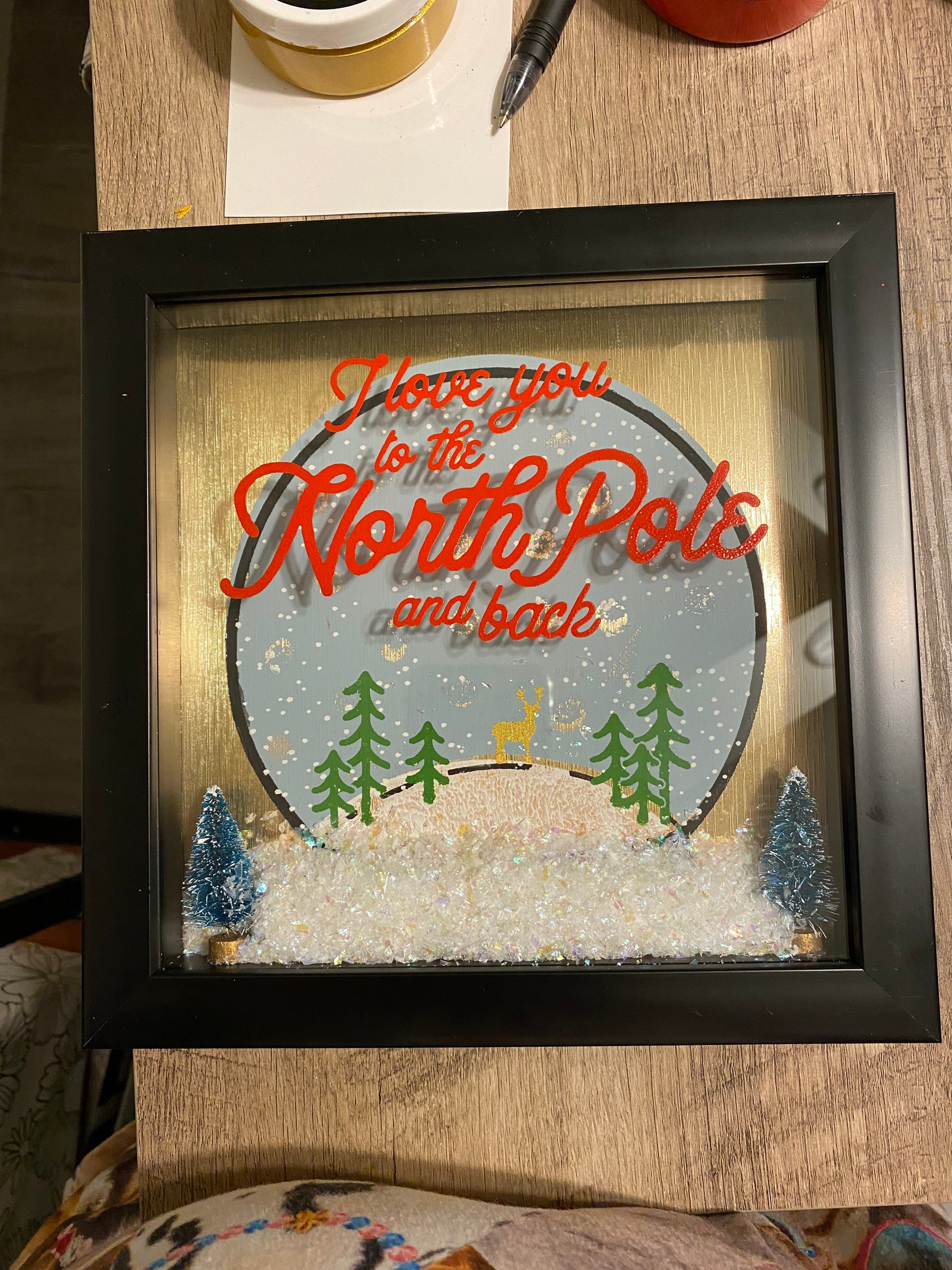 North Pole Shadow Box - Etsy
