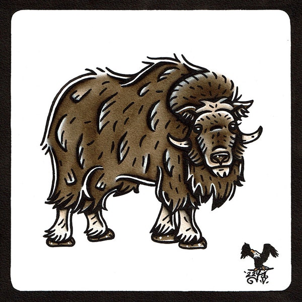 Musk Ox Painting - Etsy