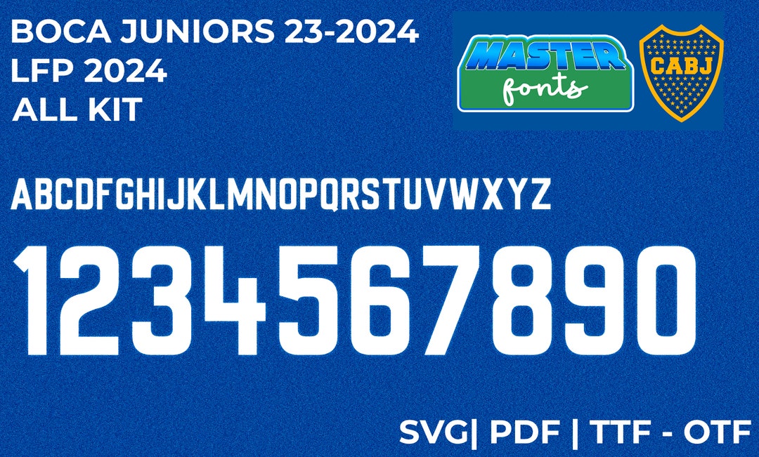 Boca Juniors 23-2024 Font Kit/ LFP Svg 2024/ Soccer Font Kit/ Boca Liga ...