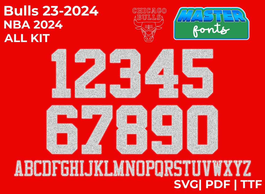 Basketball Bulls 2024 kit font/ Bull 2024 svg/ USA Basketball svg ...
