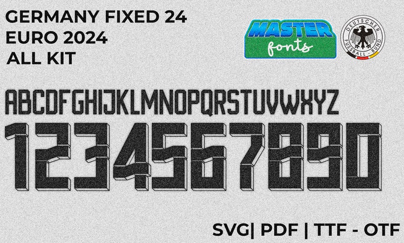 Germany Euro 2024 Font Kit/ Germany Svg 2024/ Soccer Font Kit/ Germany ...
