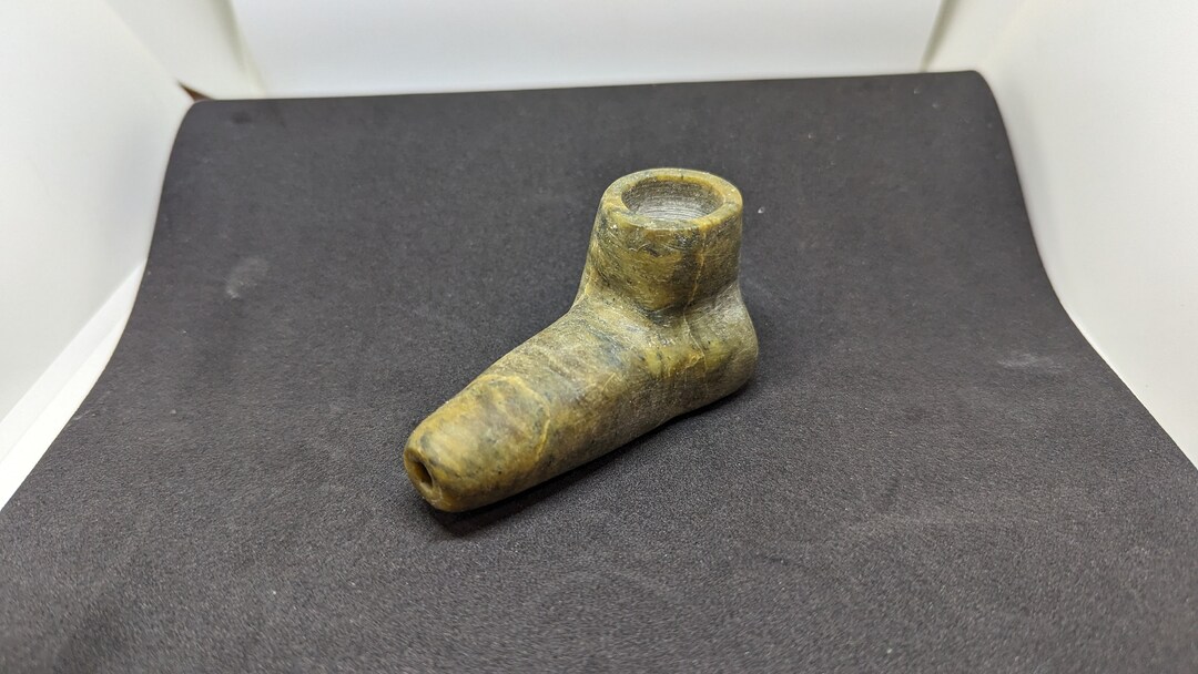 Yellow Indian Soapstone Pipe - Etsy