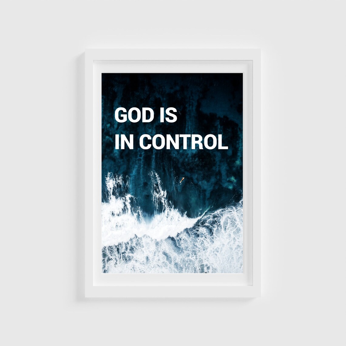 Printable Wall Art, God is in Control Wall Art, Bible Verse Print ...
