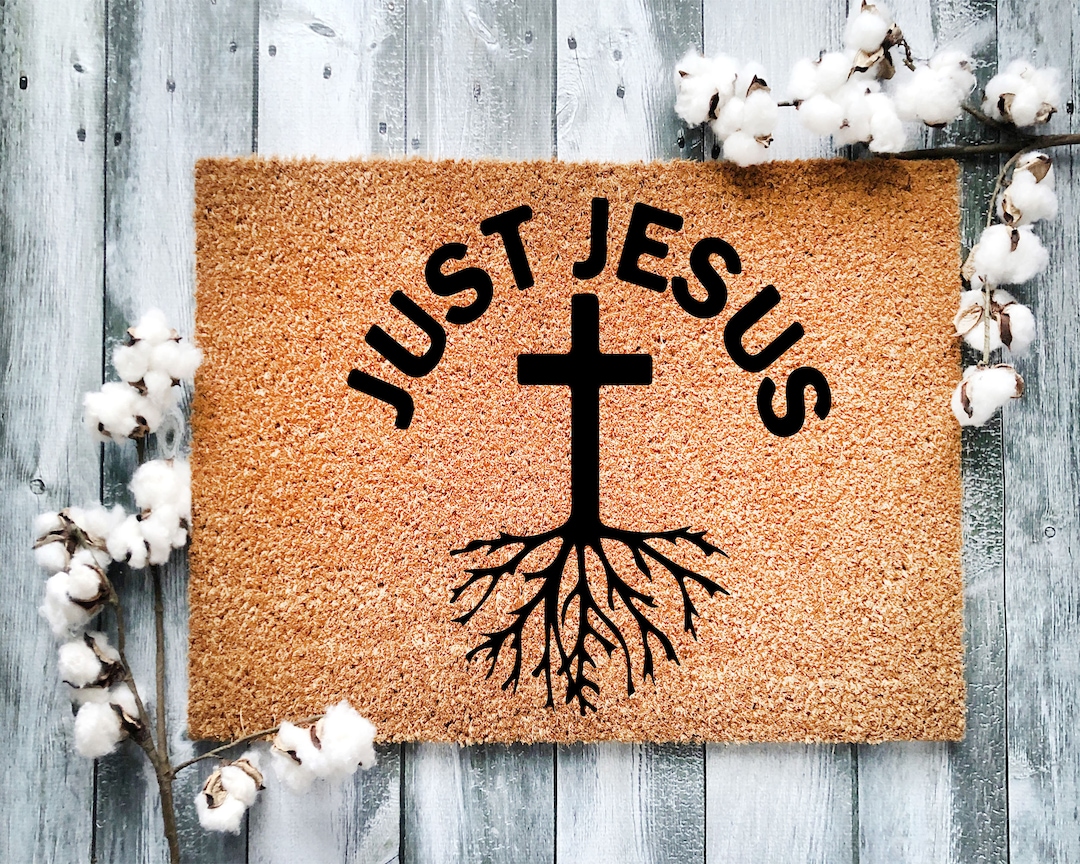 Just Jesus-custom Christian Home Decoration-jesus Love Doormat-holiday ...