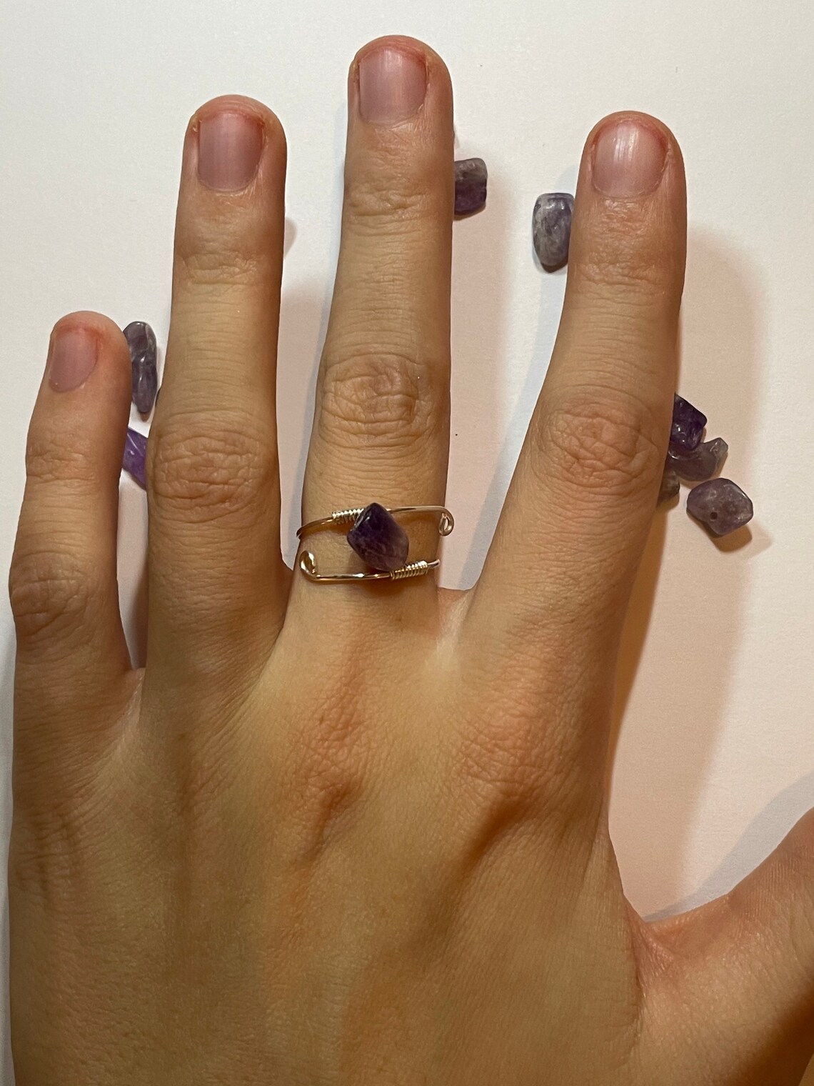 Amethyst Wrap Ring - Etsy