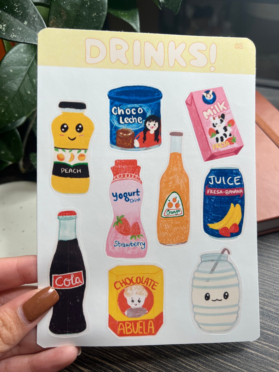 Drinkies Sticker Sheet - Etsy