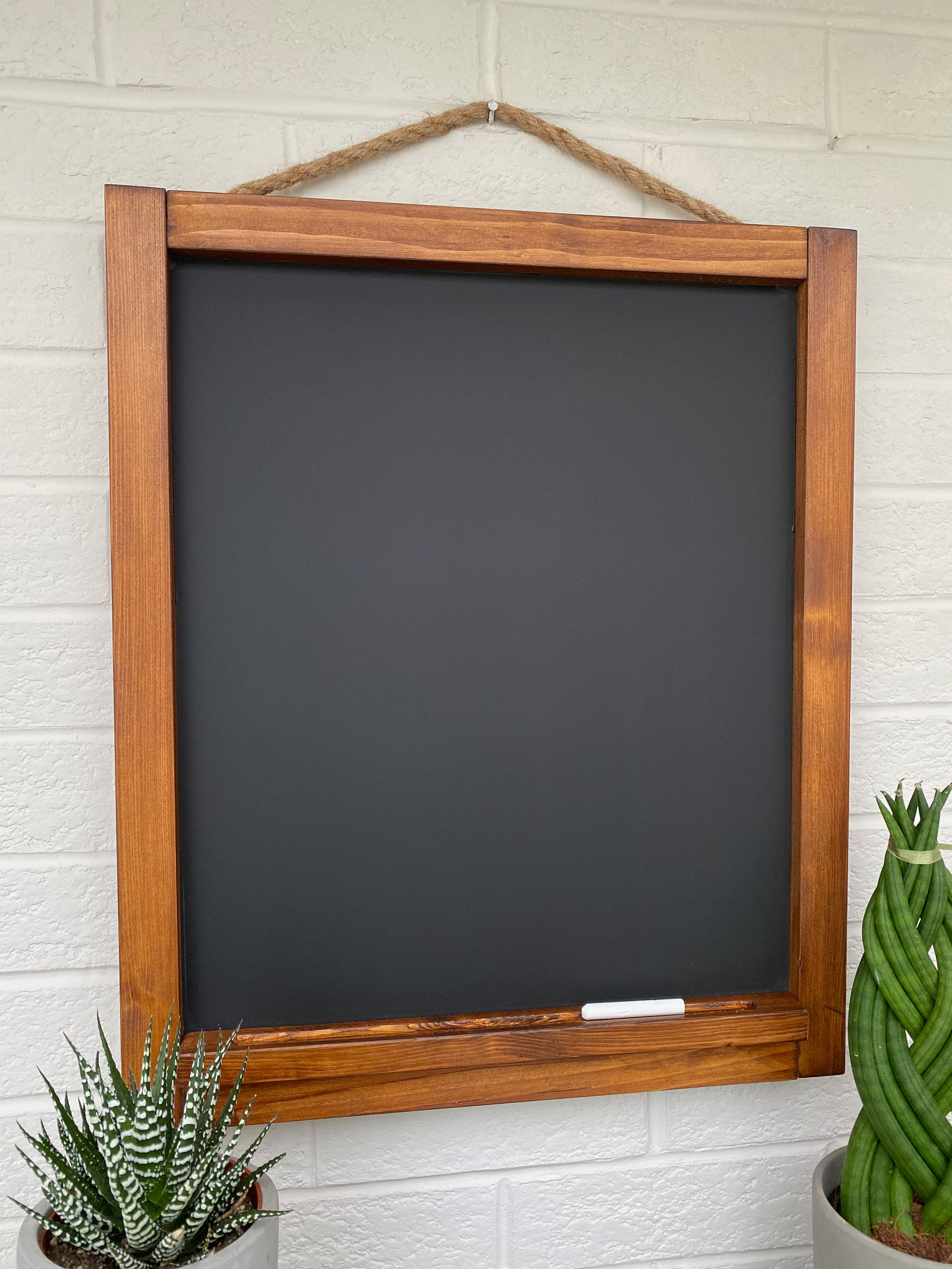 Chalkboard Solid Wood Frame in Dark Walnut Finish | Etsy UK