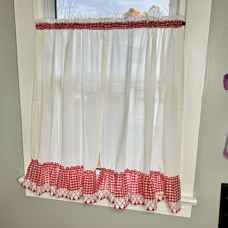 Gingham Curtains - Etsy