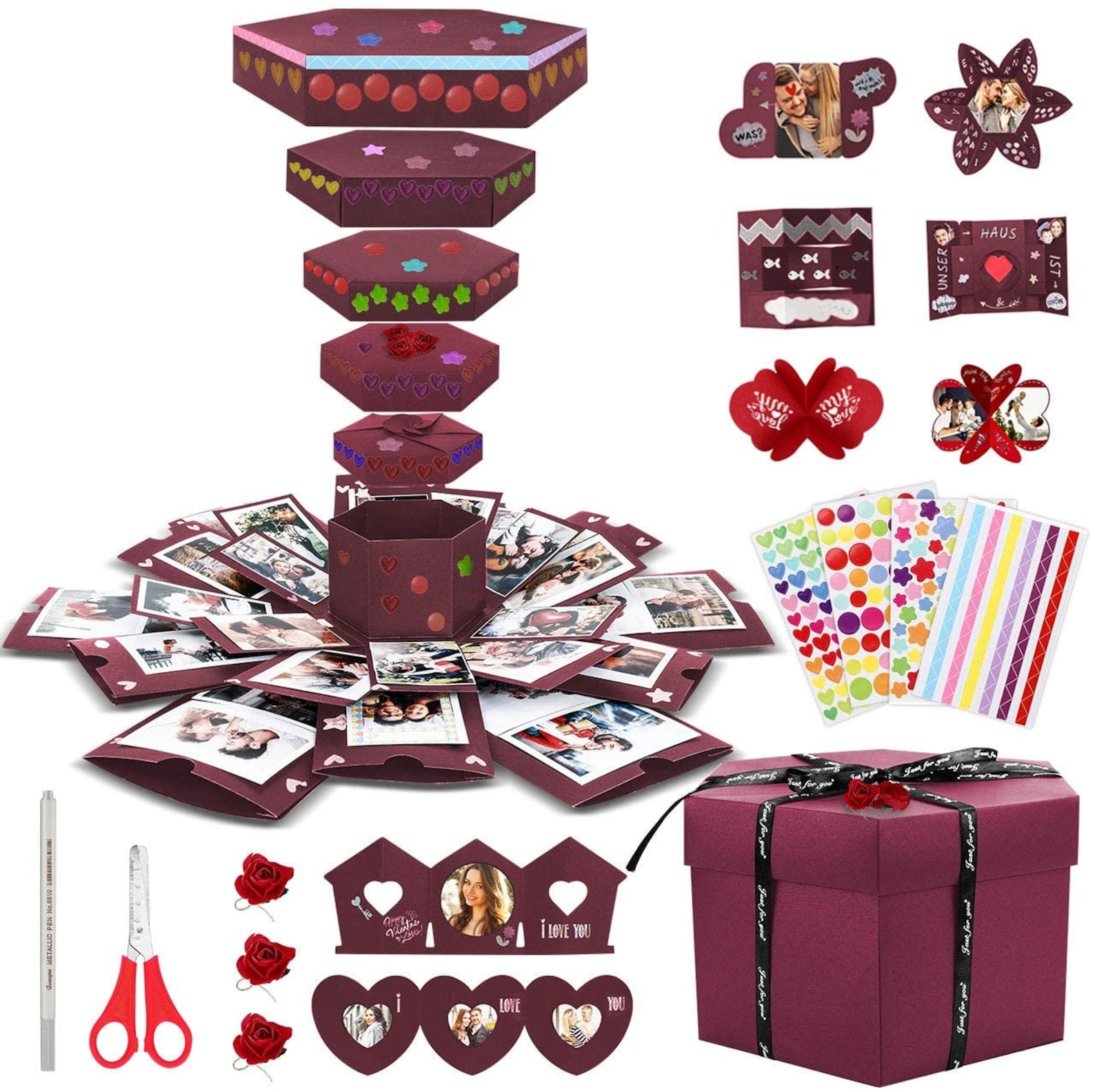 Explosion Box Handmade Surprise Explosion Box Love Memory | Etsy